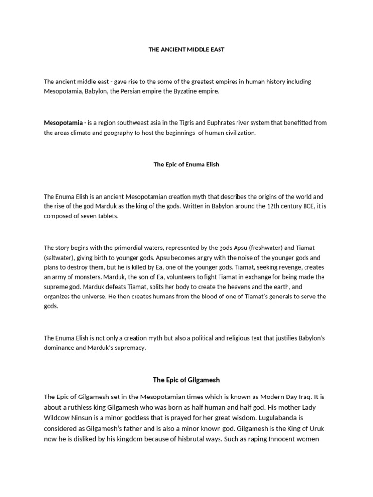 Written Report Mythology | PDF | Deities | Epic Of Gilgamesh