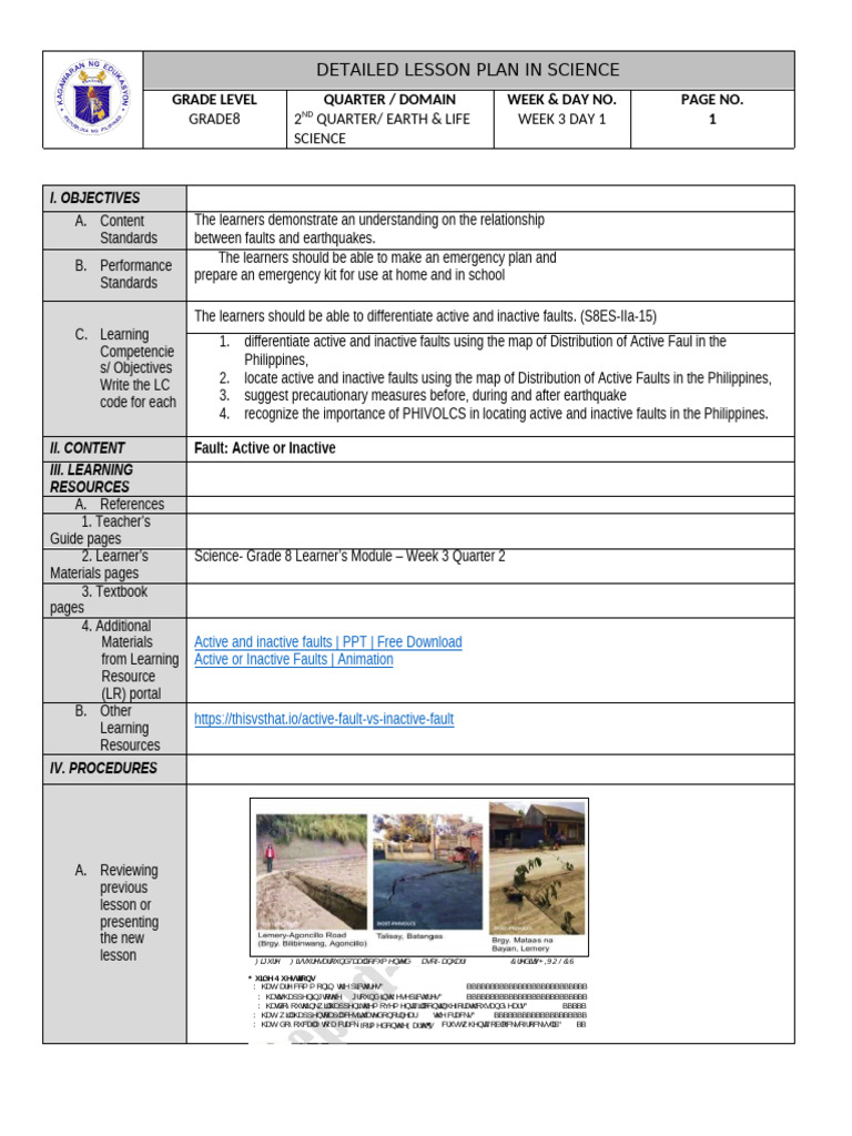 Active vs Inactive Faults Lesson Plan | PDF | Earthquakes | Seismology