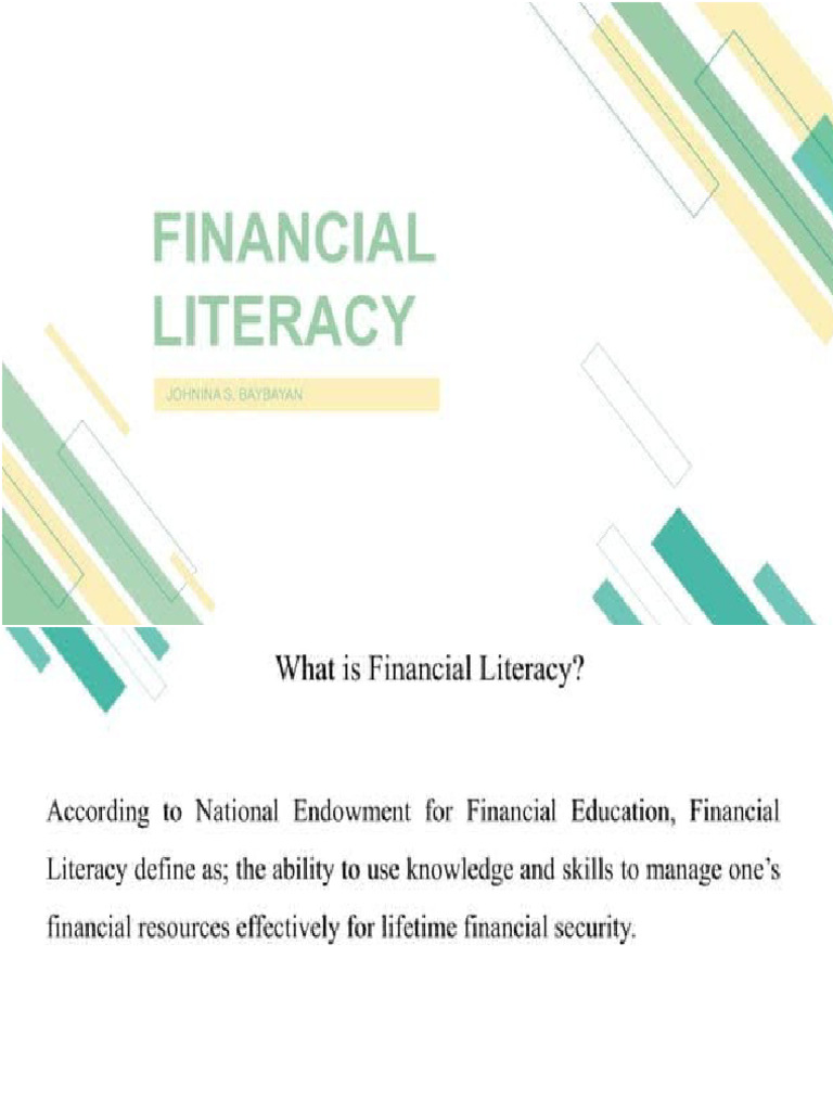 Financial Literacy | PDF