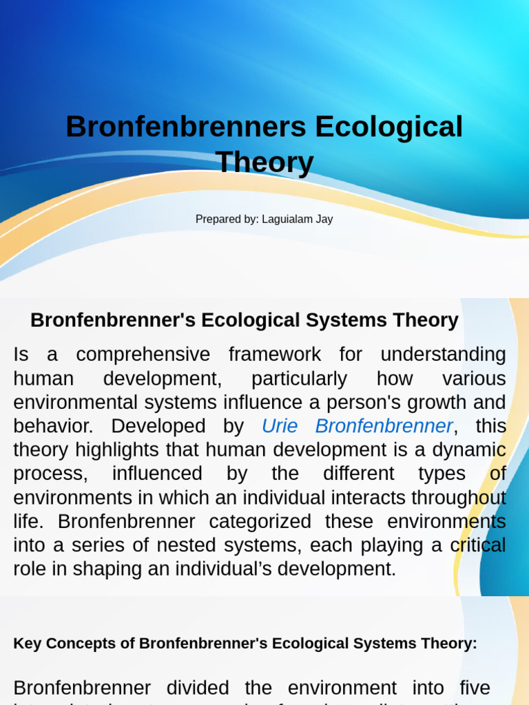 Bronfenbrenners Ecological Theory PPTS | PDF | Social Psychology ...