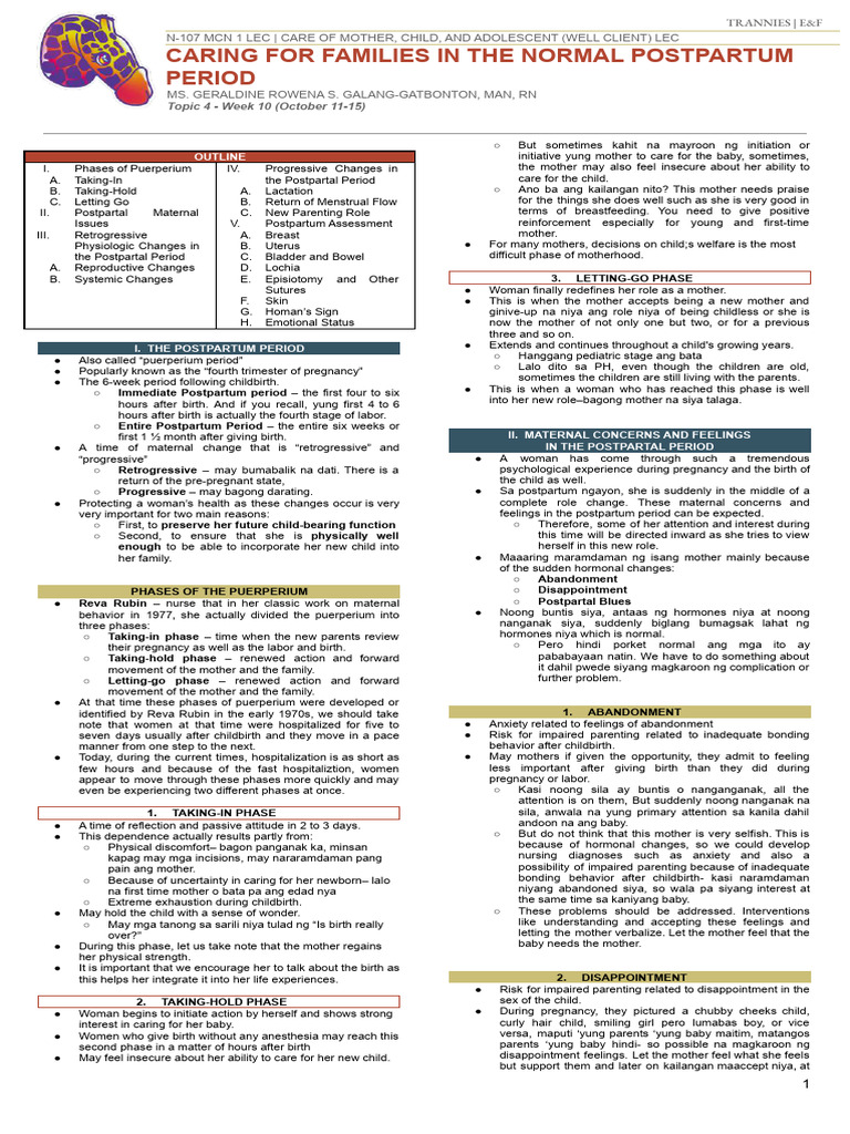 MCN Finals | PDF | Uterus | Vagina