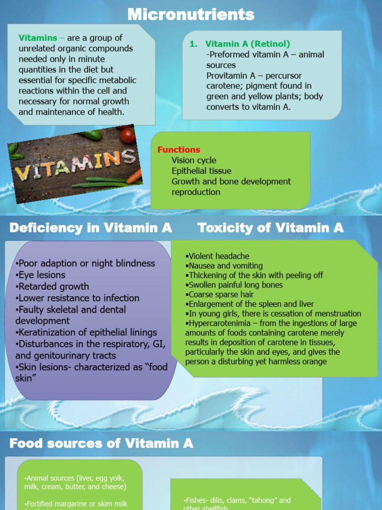 Essential Micronutrients Guide | PDF | Vitamin A | Vitamin