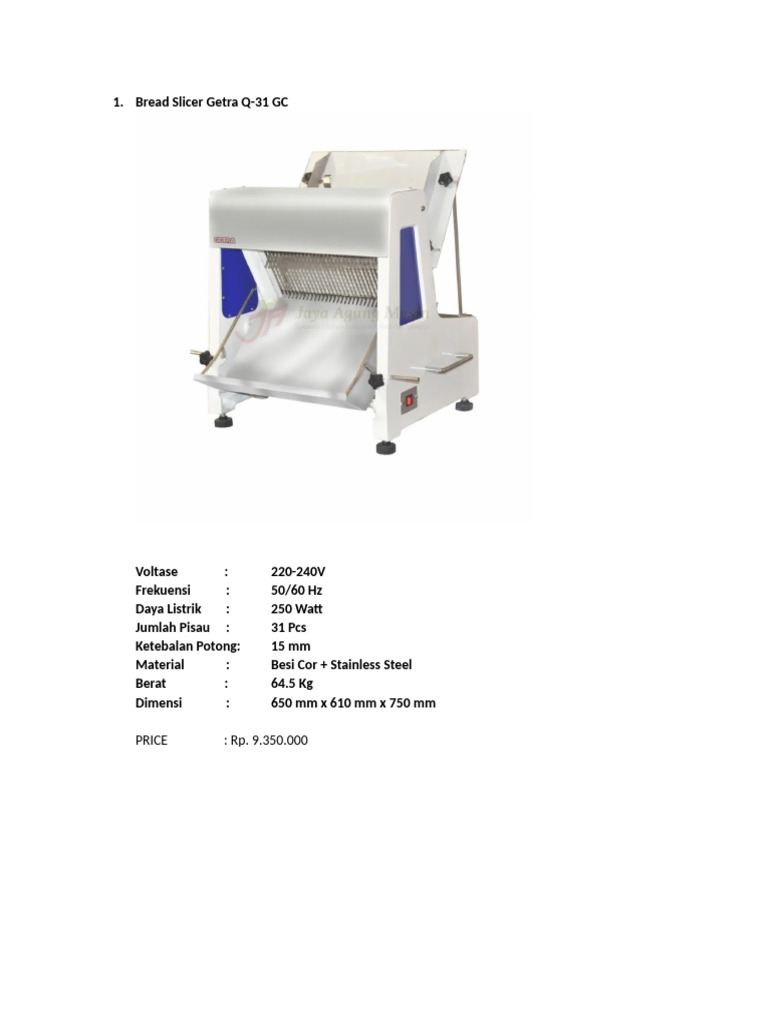 PEralatan Roti | PDF | Home & Garden