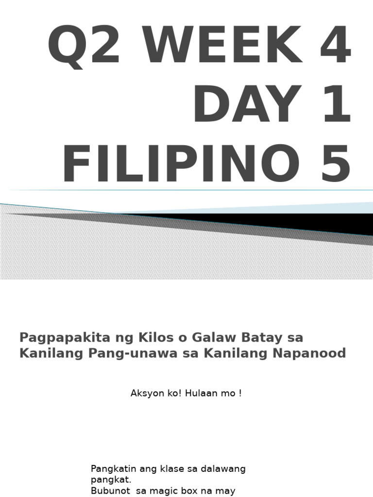 Filipino Week 4 | PDF