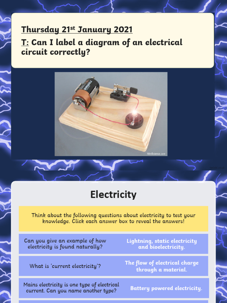 Electrical Circuits PowerPoint | PDF | Electricity | Electric Current