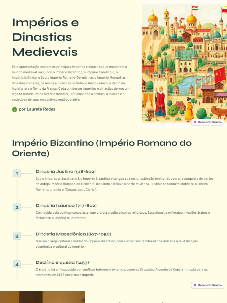 Imperios e Dinastias Medievais | PDF | Império Bizantino | Sagrado Império Romano