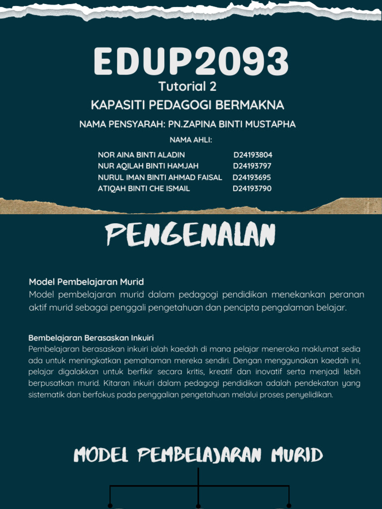 Tutorial 2 Pedagogi Pendidikan | PDF