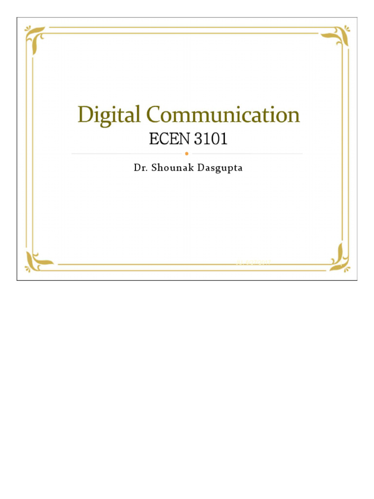 Lecture05 - PCM - DPCM - DM - ADM - Shounak Dasgupta | PDF | Sampling (Signal Processing ...