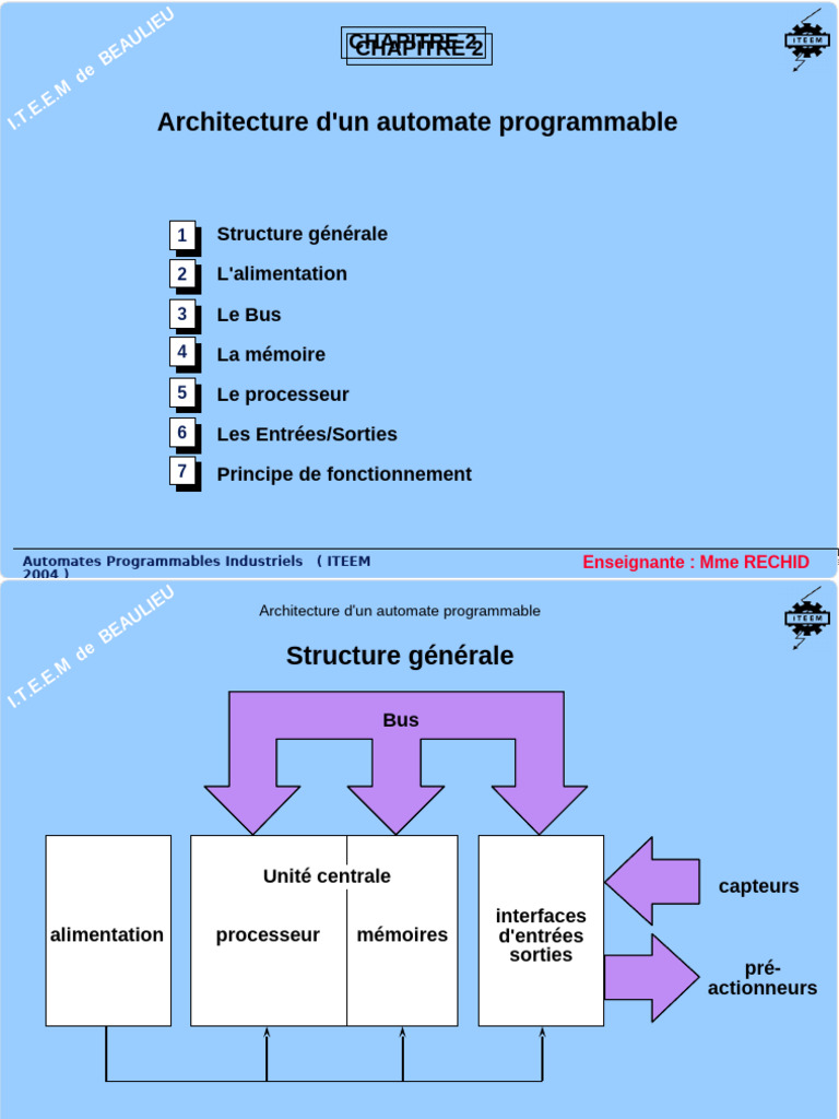 Chapitre 02 | PDF | Automate programmable industriel | Programme informatique