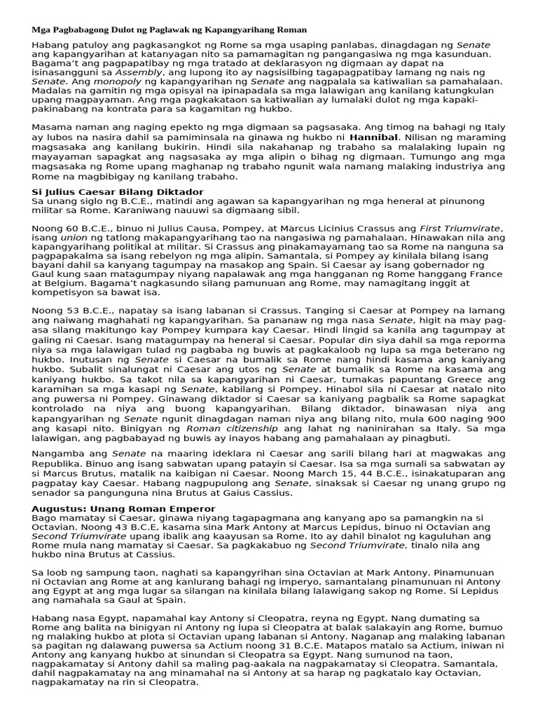 Ap8 q2 Rome PT 2 | PDF