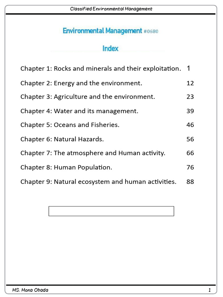 Classified Environmental Final | PDF | Natural Environment ...
