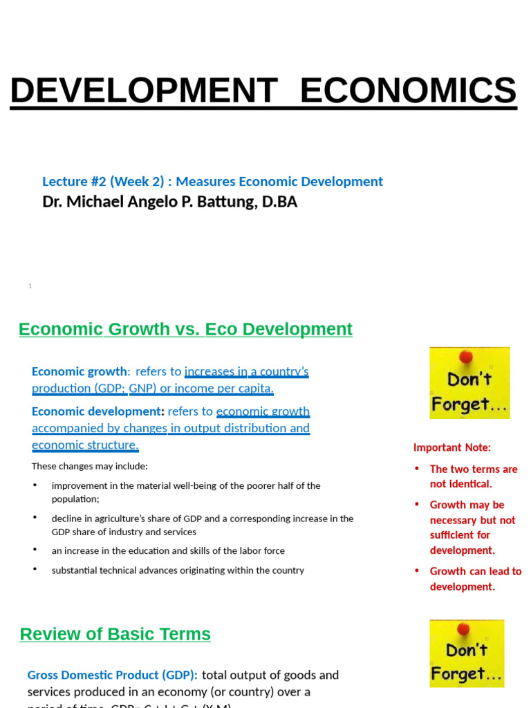 Economic Growth vs. Development Explained | PDF | Gross Domestic ...