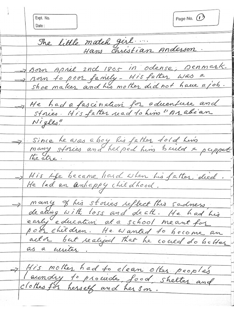 The Little Girl Match Notes | PDF