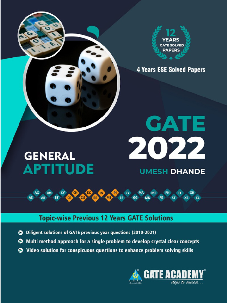 General Aptitude Gate 2022 - Gate Academy Sample PDF | PDF | Mean | Multiple Choice