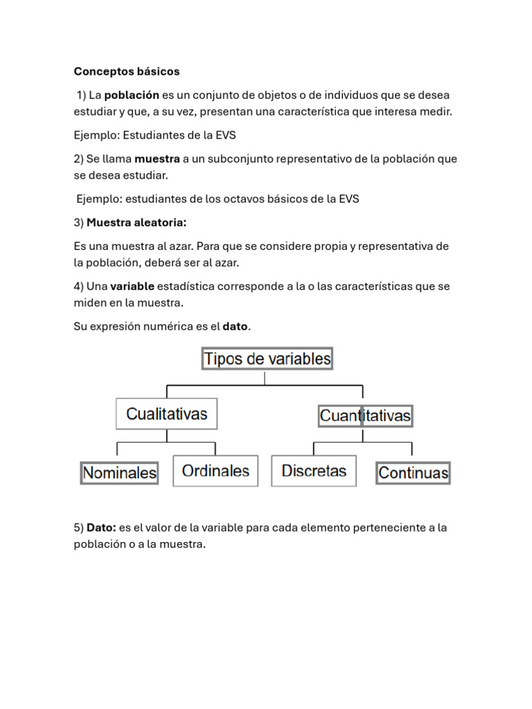 Conceptos Básicos de Estadística | PDF
