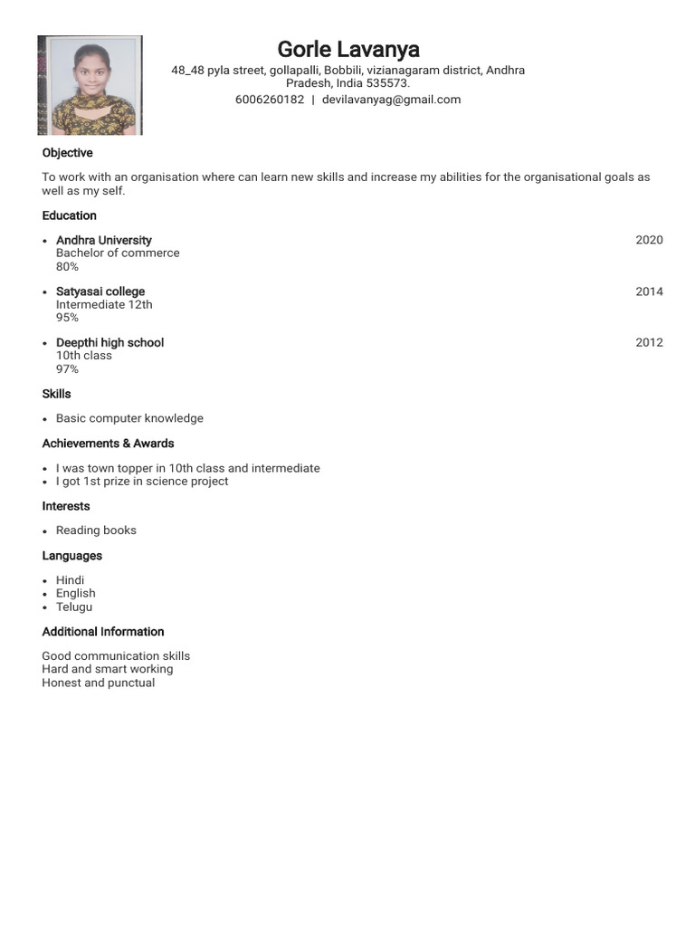 Resume Lavanya | PDF