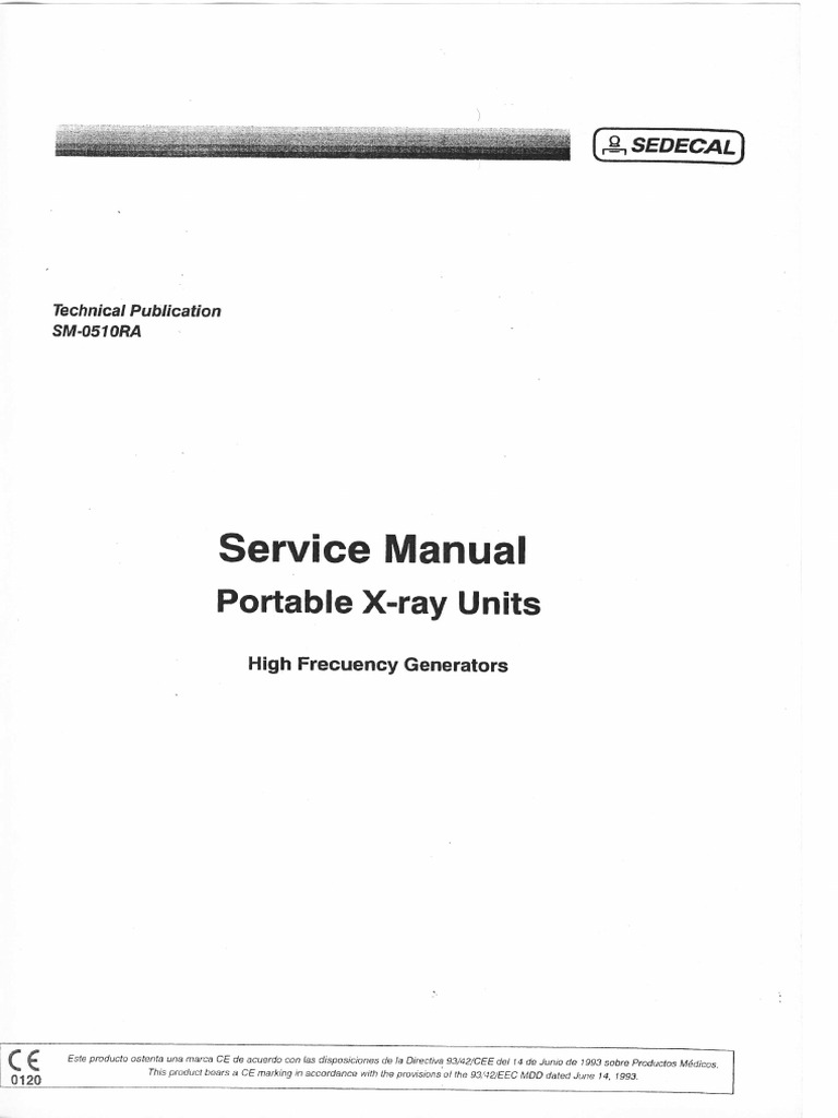 Portable X-ray Units Service Manual | PDF | Calibration | Manufactured ...