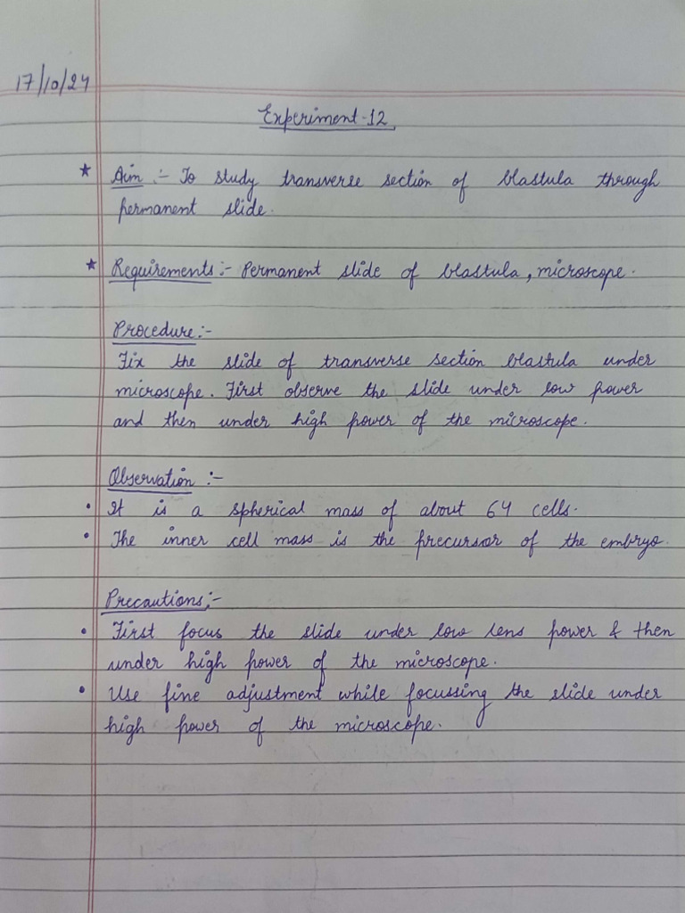 Experiment 12 (Biology) | PDF