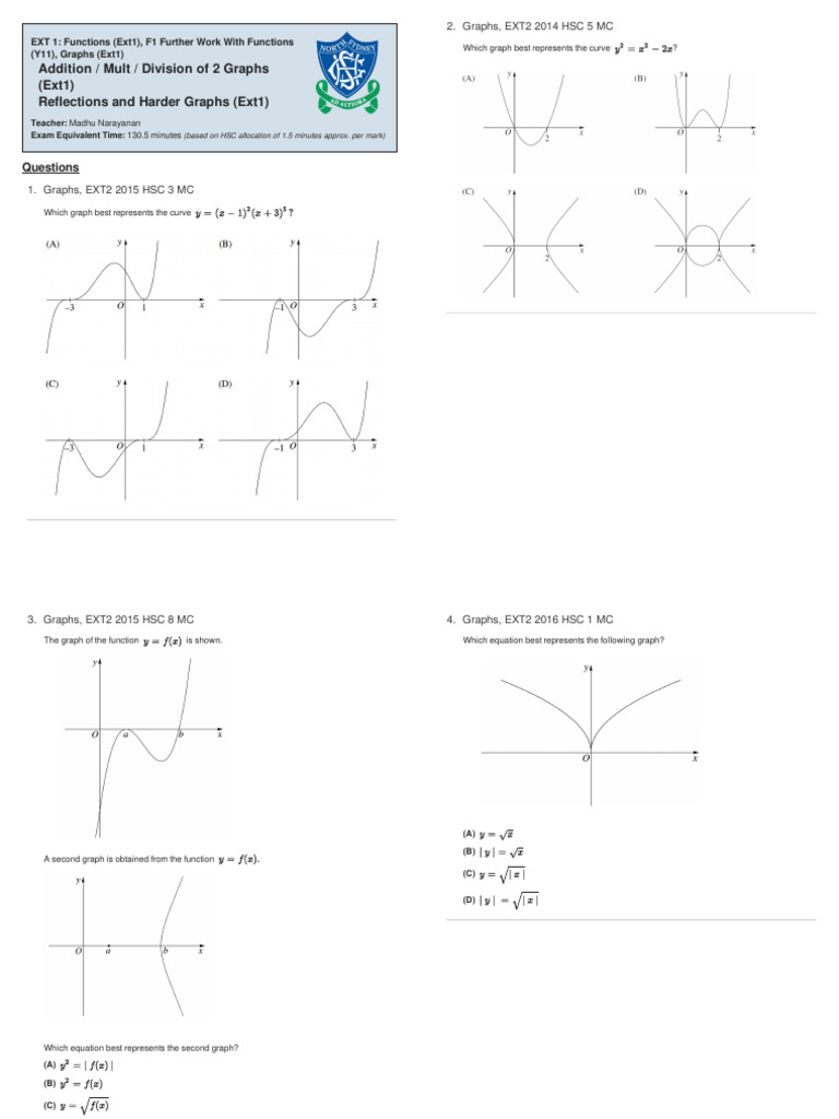 3 Further Graph Transformations X1 | PDF | Asymptote | Mathematical ...