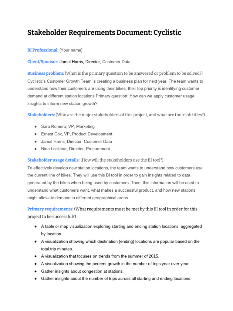 Example Cyclistic | PDF | Business