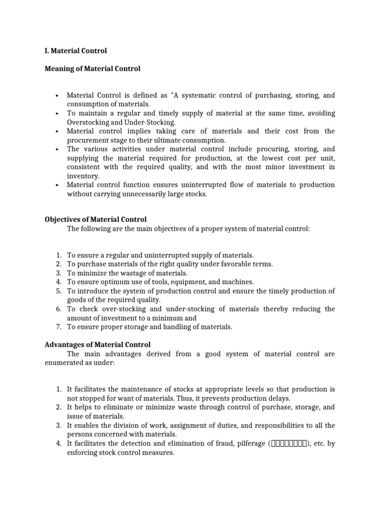 Unit 2 - Material Cost Theory Anwers | PDF | Economies | Business