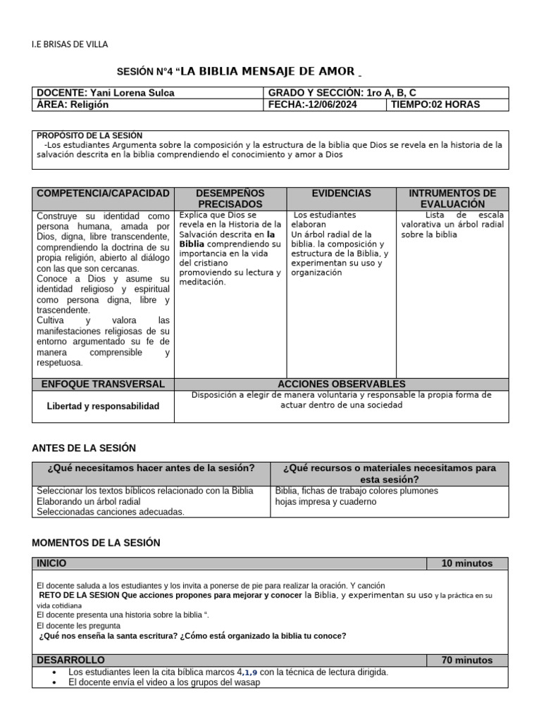 Comprendiendo la Biblia en Clase de Religión | PDF | Biblia | Dios