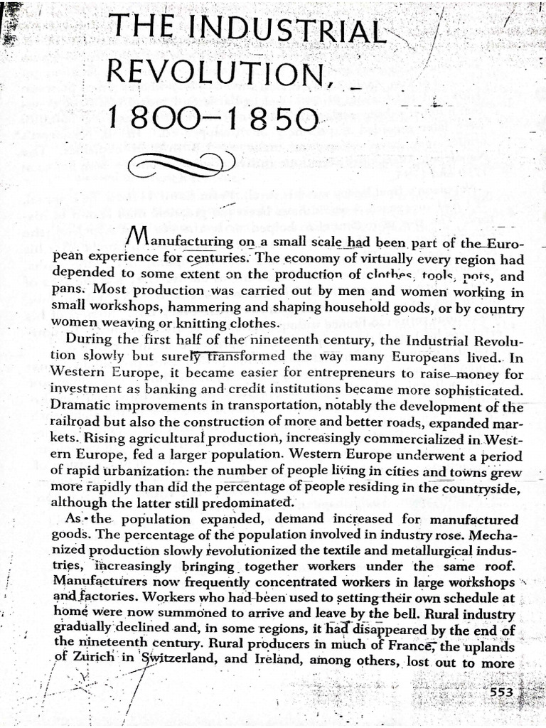 Industrialisation in Europe & Its Impact | PDF