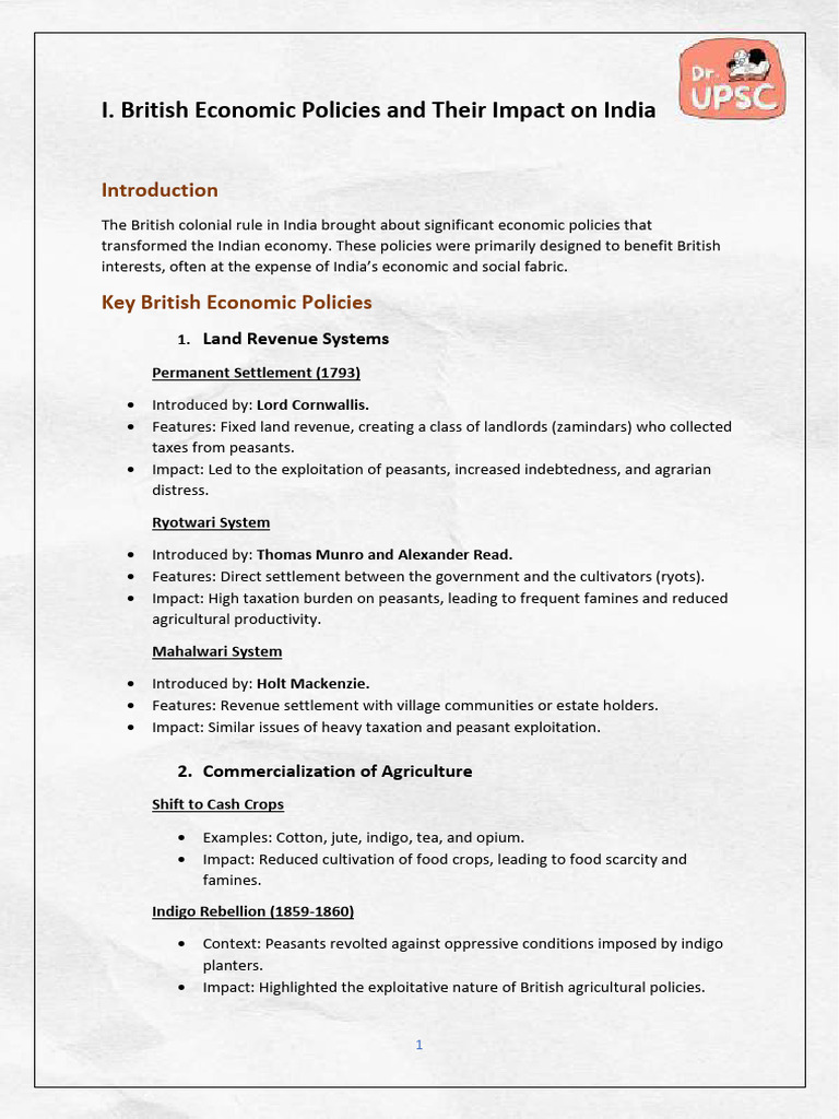 British Economic and Annexation Policies in India | PDF | British Raj ...