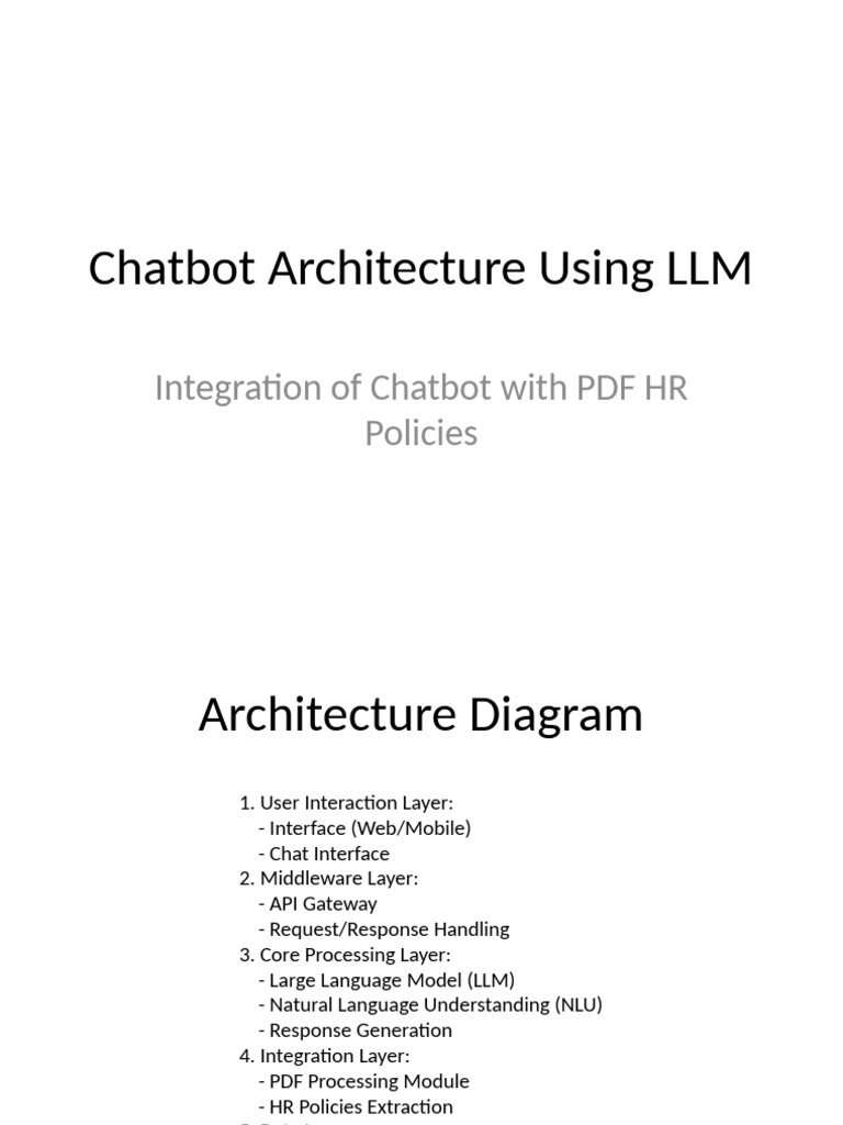 Chatbot Architecture LLM HR Policies | PDF