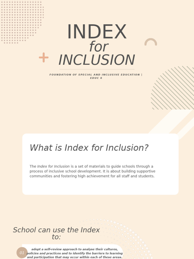 Index For Inclusion | PDF | Pedagogy | Inclusion (Education)
