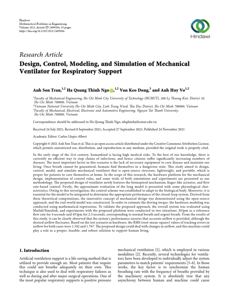 Mathematical Problems in Engineering - 2021 - Tran - Design Control ...