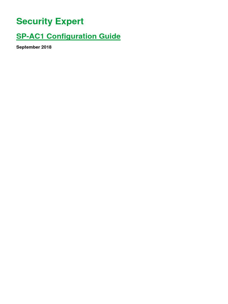 SP-AC1 Configuration Guide | PDF | Input/Output | Computer Program
