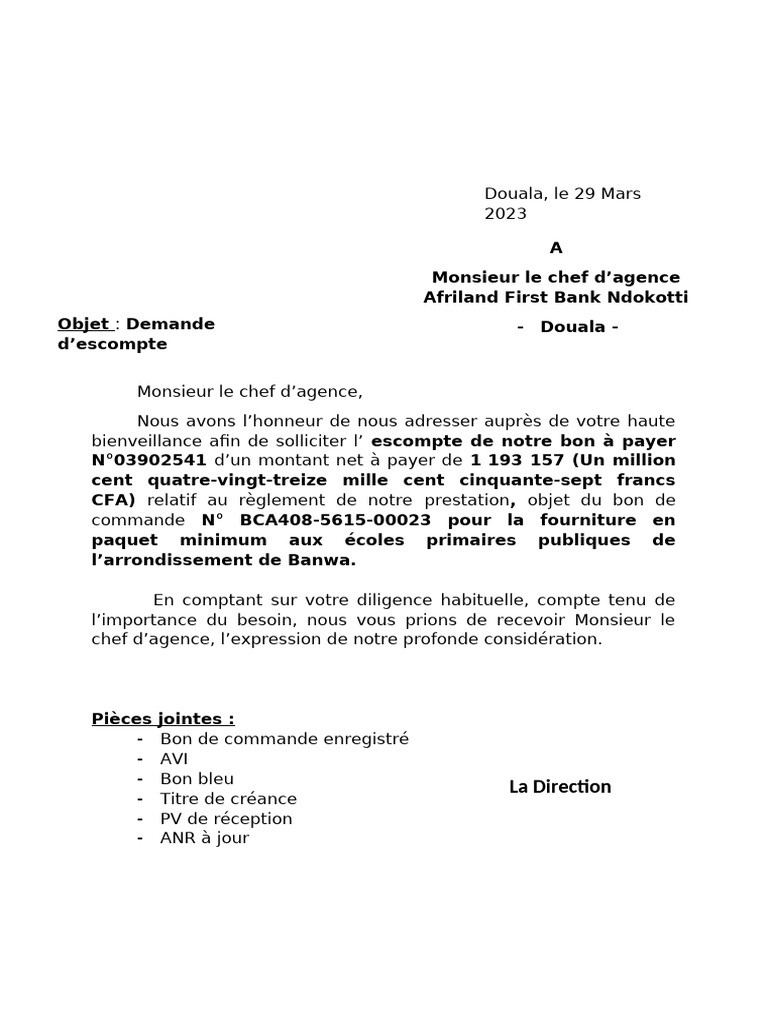 Demande d'attestation de virement irrévocable | PDF | Bancaire ...
