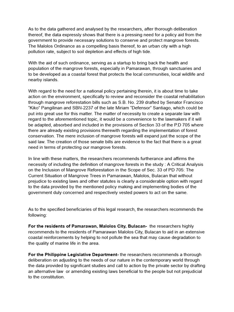 Recommendation Draft | PDF | Mangrove | Natural Environment