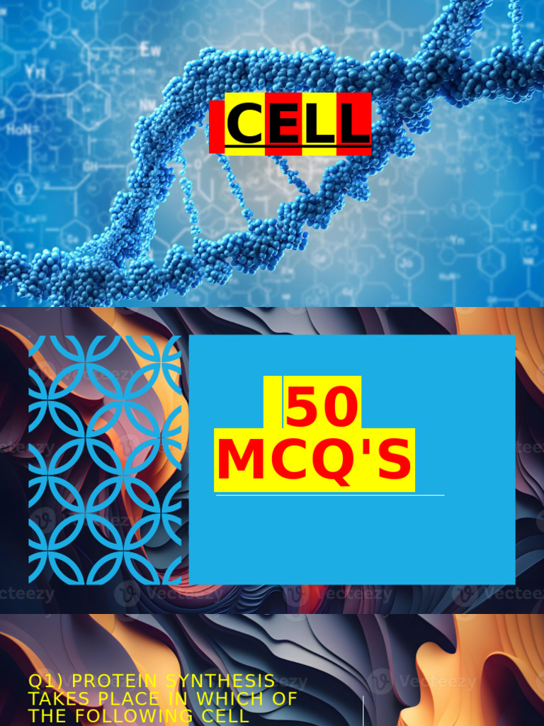 cell mcq | PDF | Cell (Biology) | Proteins