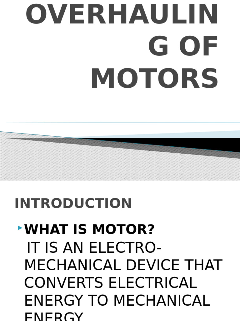Motor Overhauling | PDF