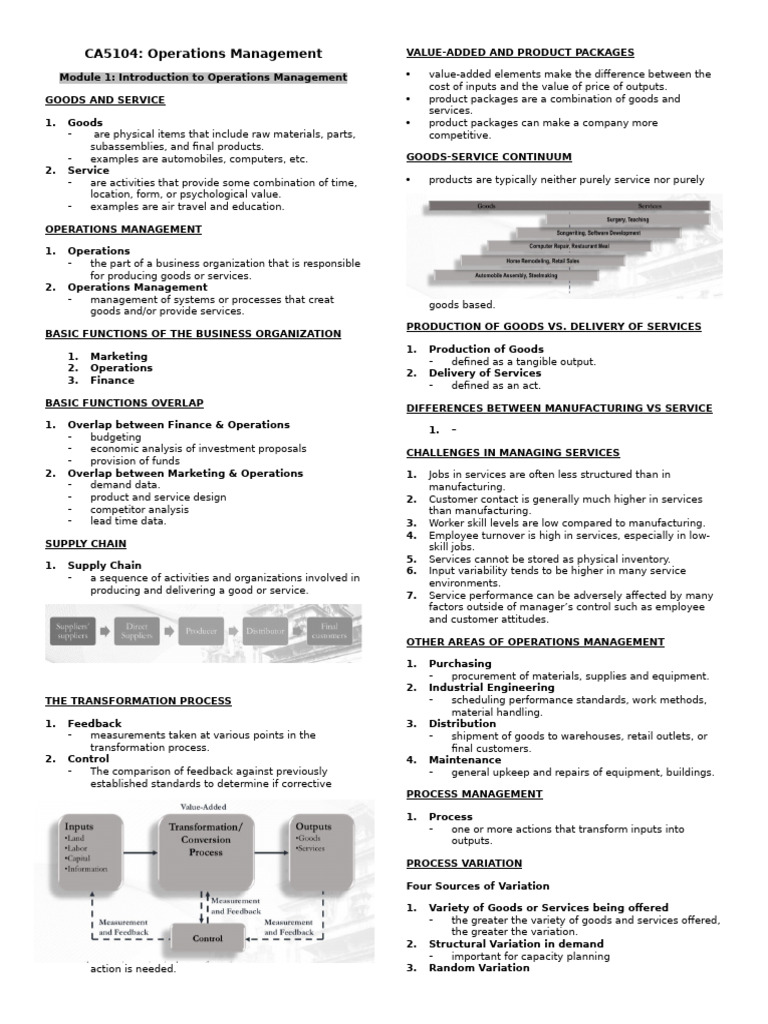 Operations Management | PDF | Operations Management | Product (Business)