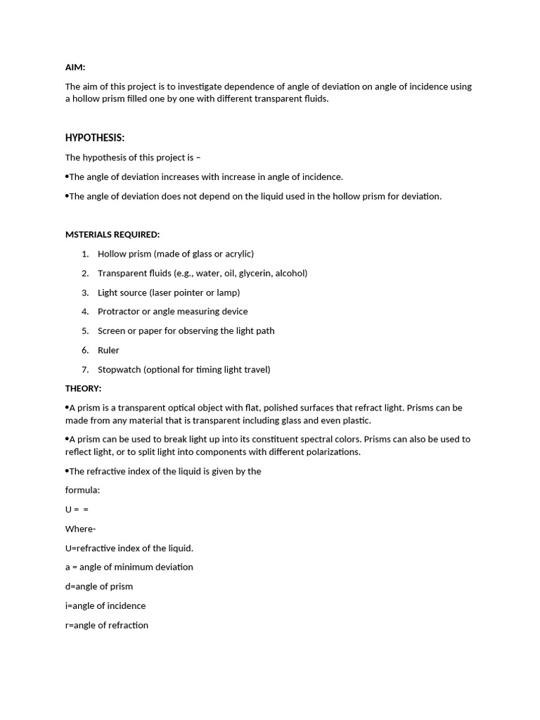 Phy Project | PDF | Science & Mathematics