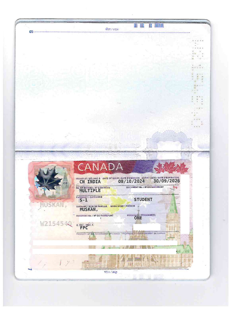 Canada Visa Sticker | PDF