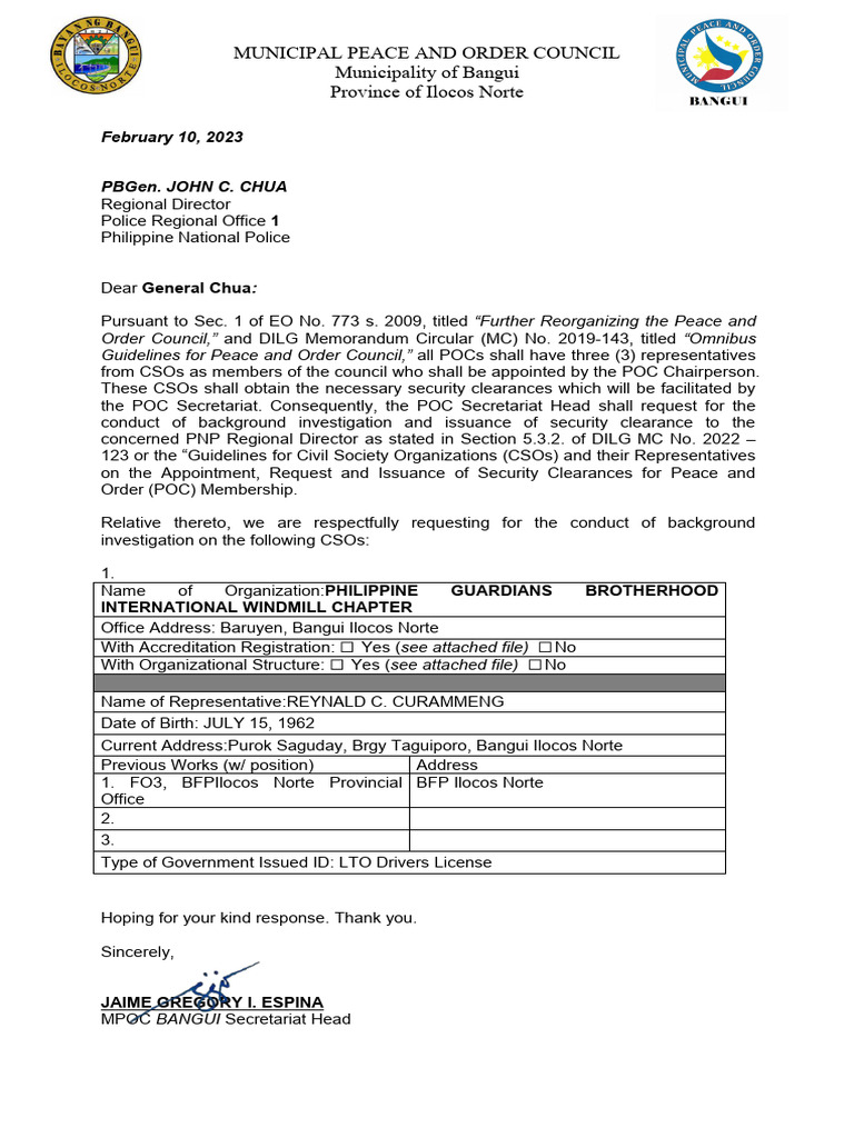 A2 - Request Letter Template | PDF