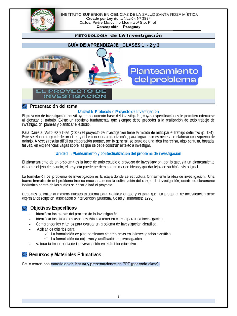 Guía de Aprendizaje - Clase 1-2 Y 3 Metodologia 2do Semestre | PDF | Teoría | Método científico