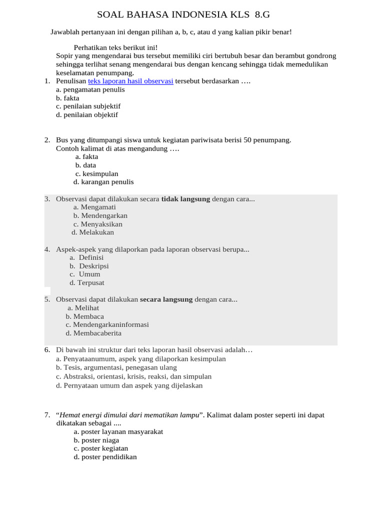 SOAL Bhs. Indo | PDF | Karier & Perkembangan | Ilmu Sosial