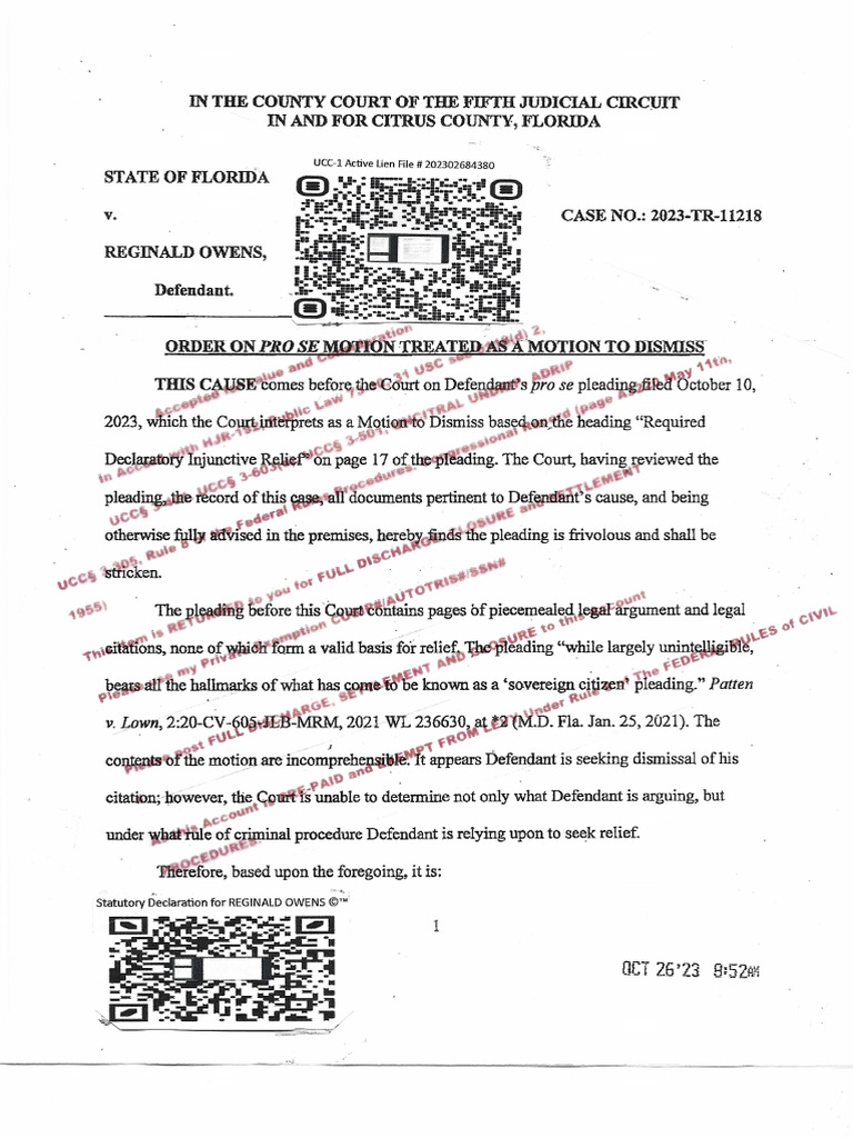 Judicial Notice Response To A'aferti Ma'at Amun Re El ©™ Case #2023-TR ...