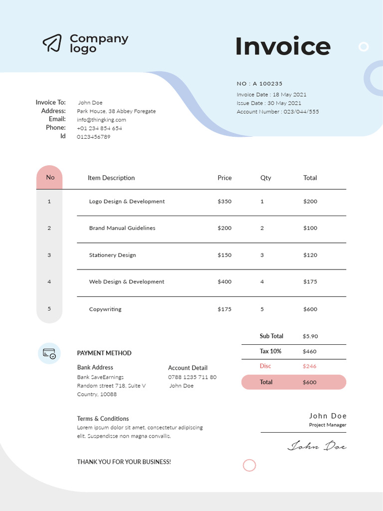 Invoice A4 Preview | PDF