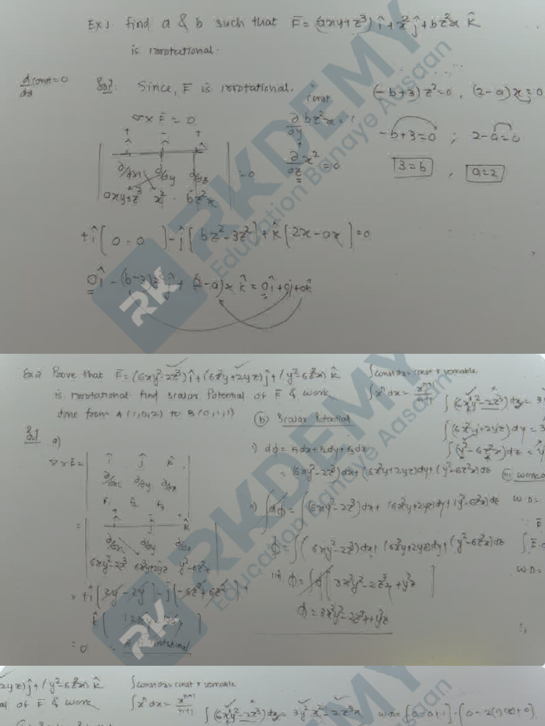 Vector Differentiation & Vector Integration - 45683249 | PDF | Analytic ...