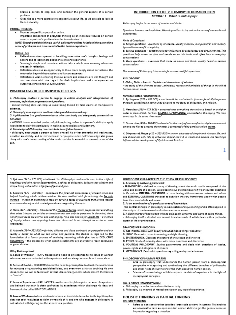 Introduction to Philosophy for Grade 12 | PDF | Reason | Idea