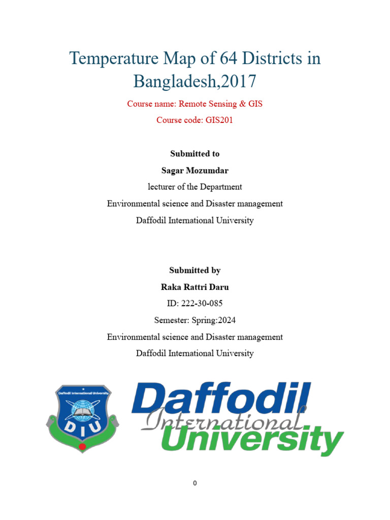 Temperature Map of 64 Districts in Bangladesh (Friday) | PDF ...