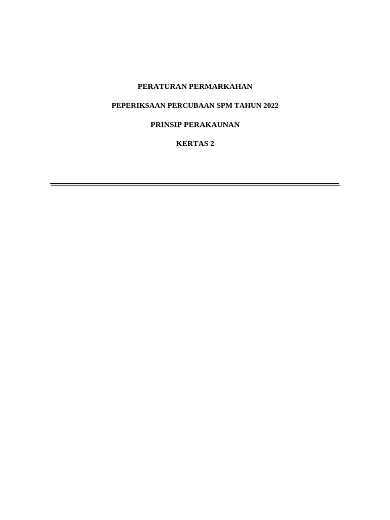 Skema Prinsip Perakaunan K2 PPDKS 2022 | PDF