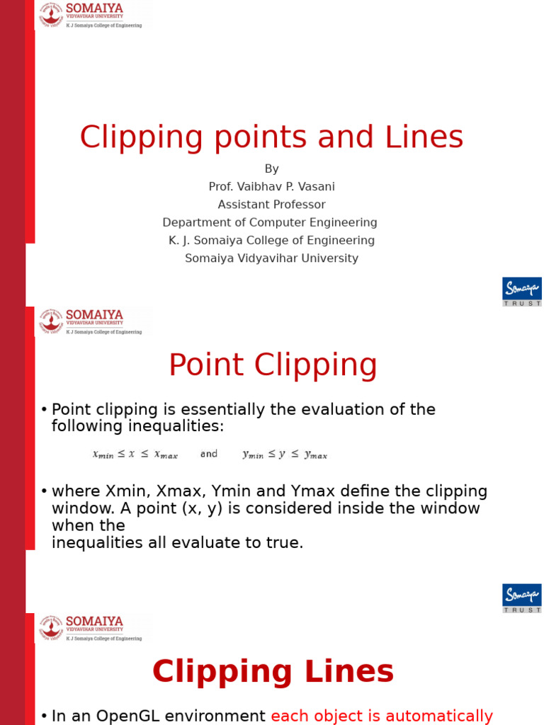 CGV 4.1 - Clipping Points and Lines | PDF | Computing | Applied Mathematics