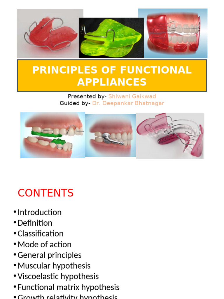 Principles of Functional Appliance | PDF | Science & Mathematics